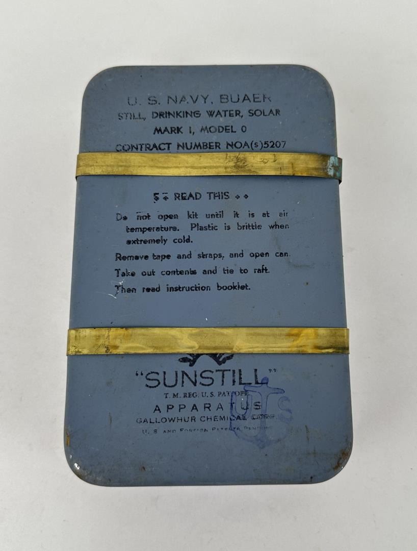 WW2 US Navy Pilot Solar Still Life Raft Kit