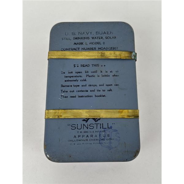 WW2 US Navy Pilot Solar Still Life Raft Kit