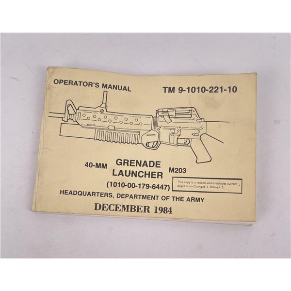 Grenade Launcher Operator's Manual