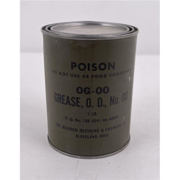 WW2 US Army OG-00 Grease 1lb Can