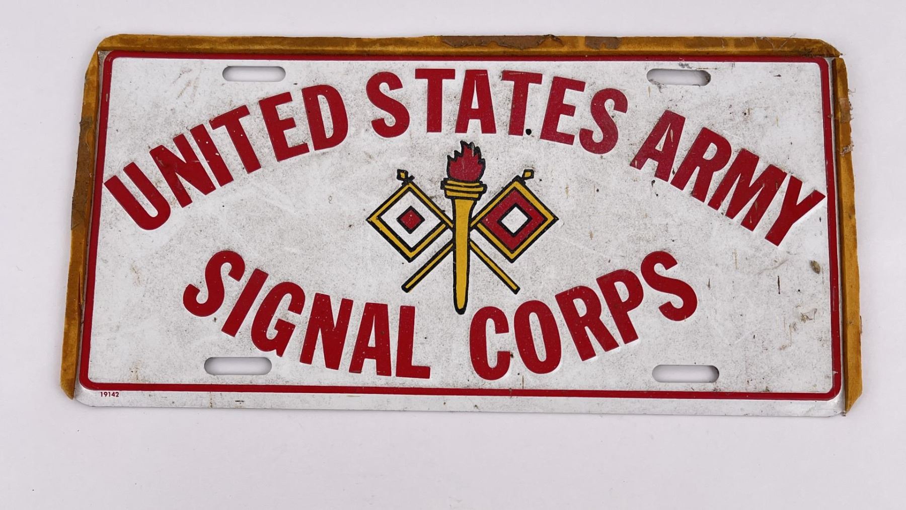 Signal Corps License Plate