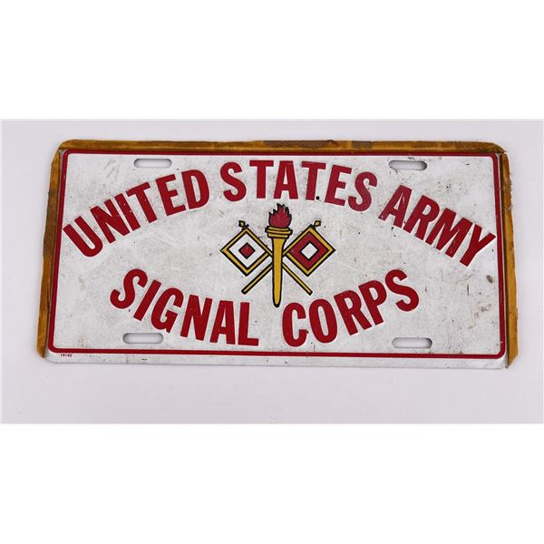 Signal Corps License Plate
