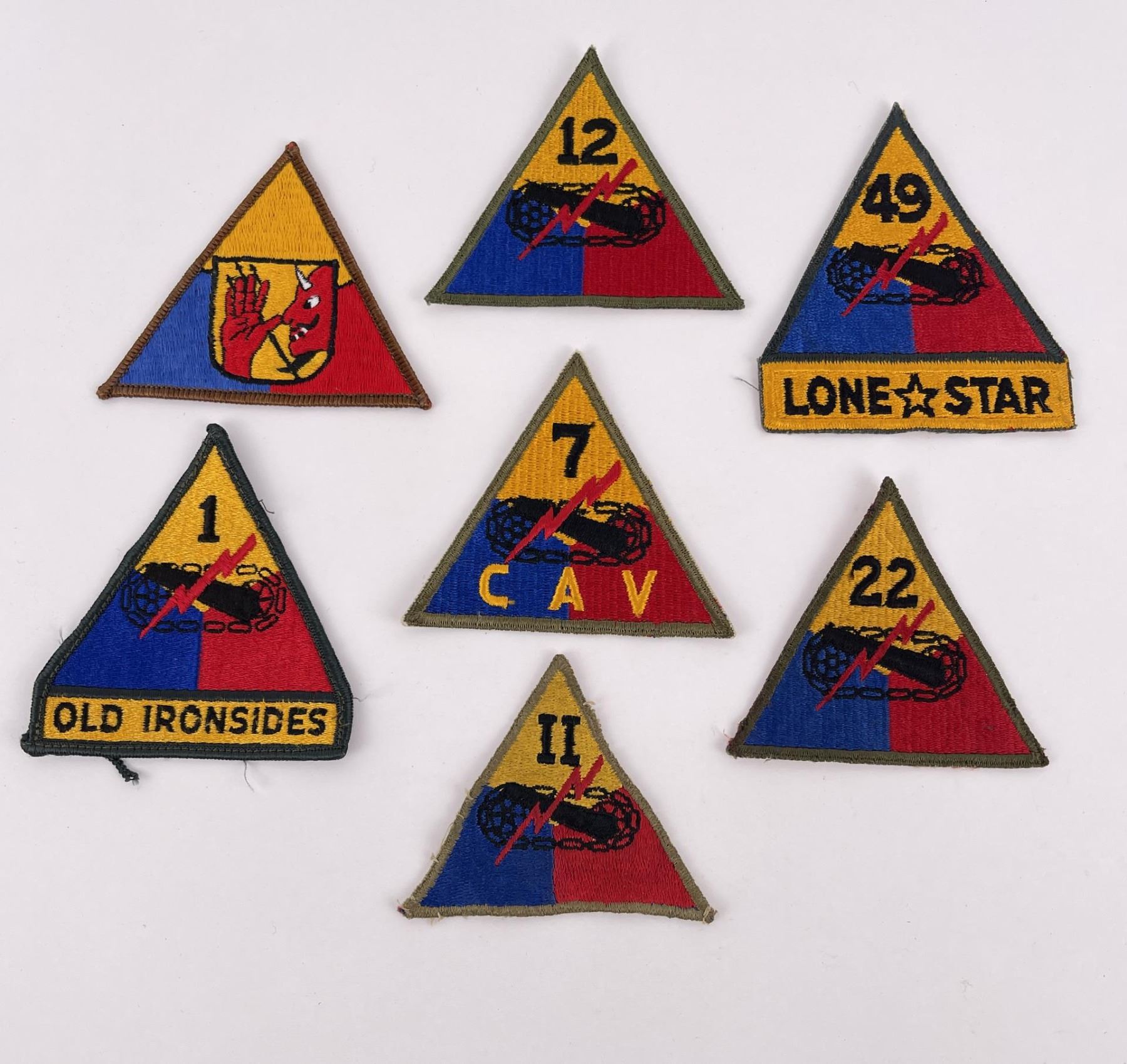 Lot of WW2 and Korean War Armored Division Patches