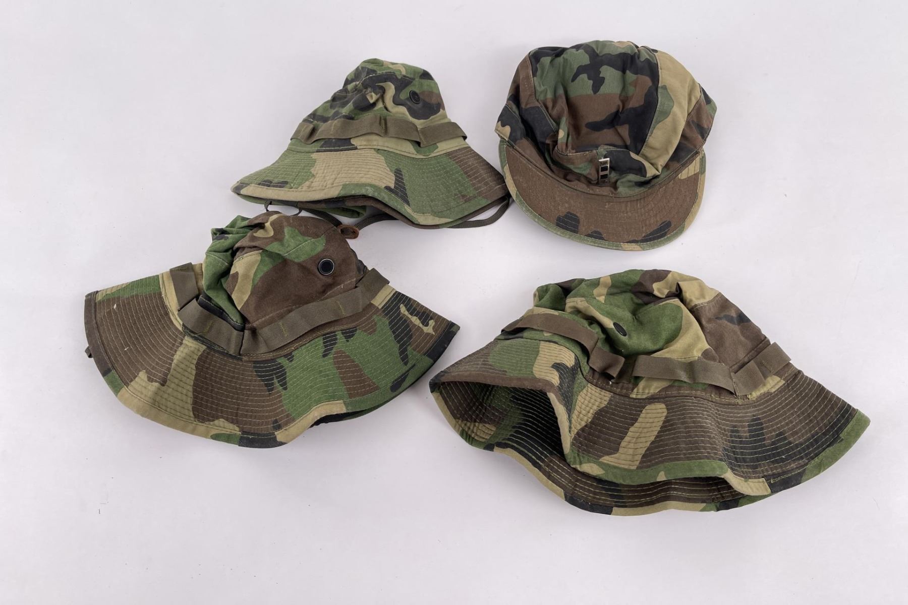 Lot of US Army Boonie Hats and Patrol Cap