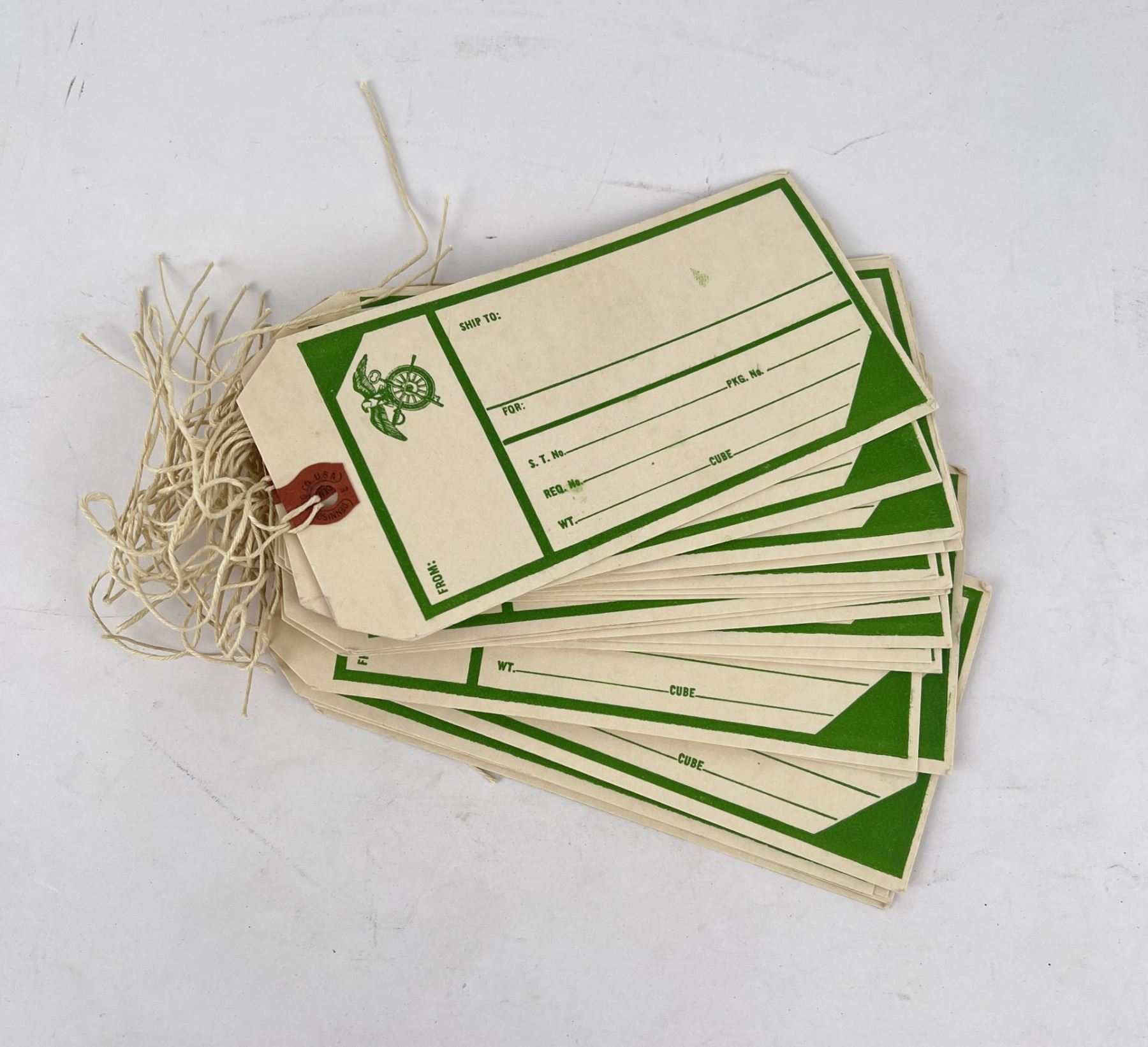 WW2 US Army Quartermaster Shipping Tags