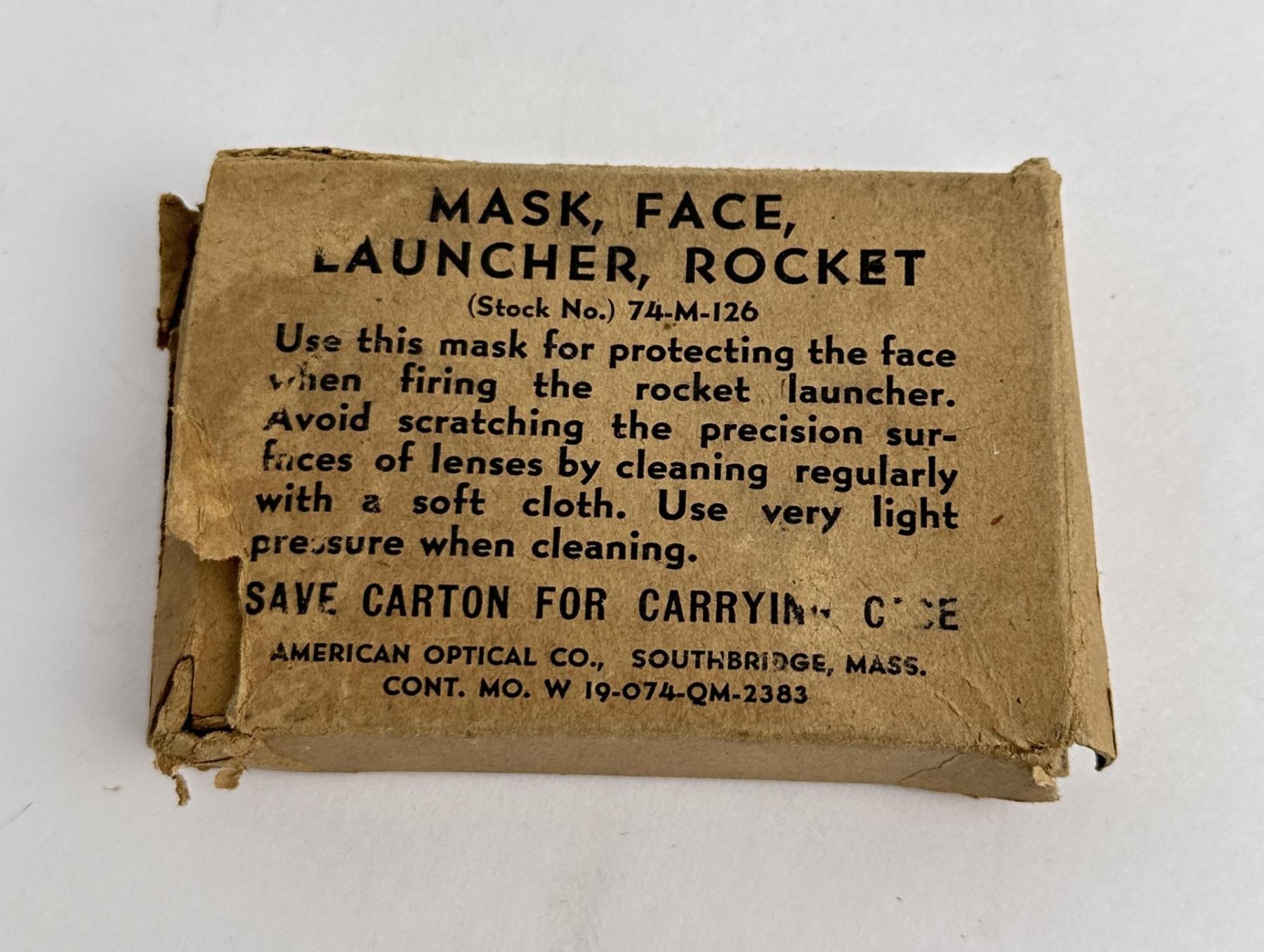 Vietnam US Army Rocket Launcher Bazooka Face Mask