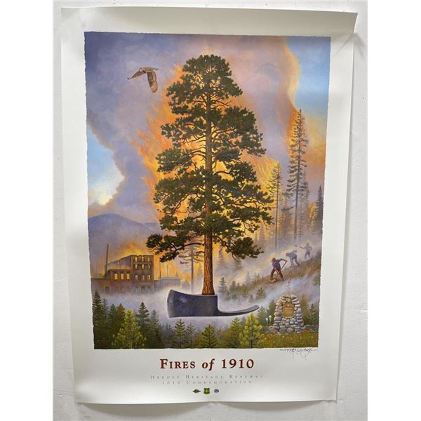 Monte Dolack Fires of 1910 Print Montana