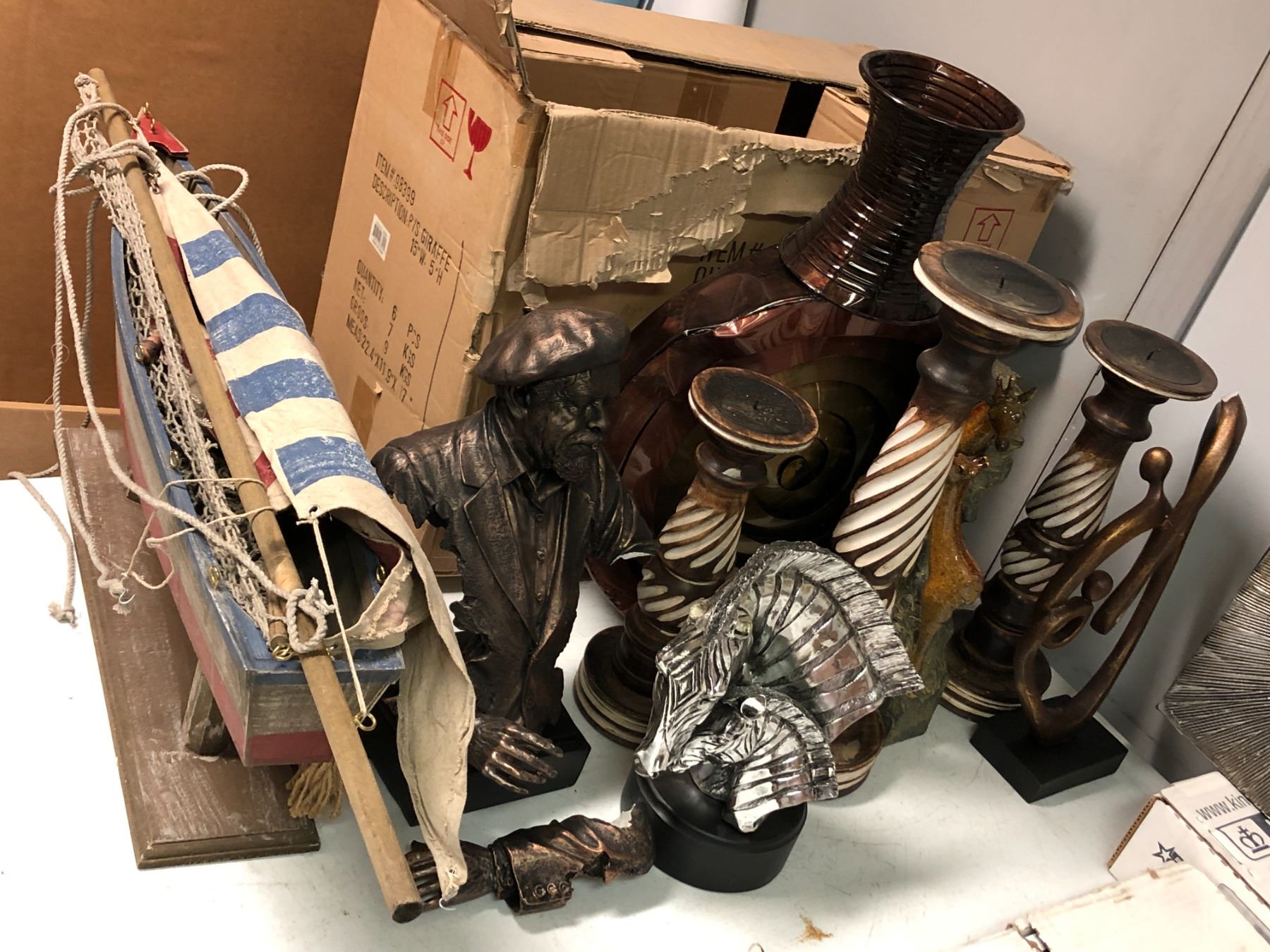 Large group of assorted decorative items