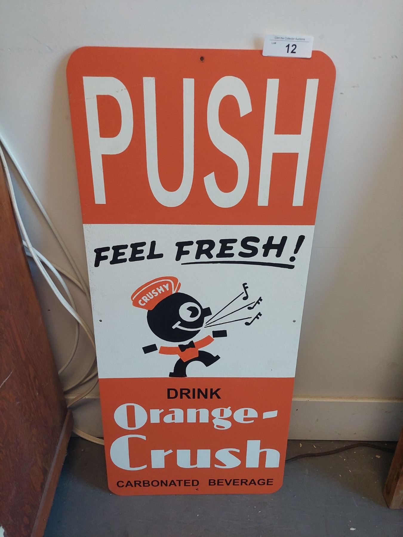 Hand Painted Orange Crush Sign