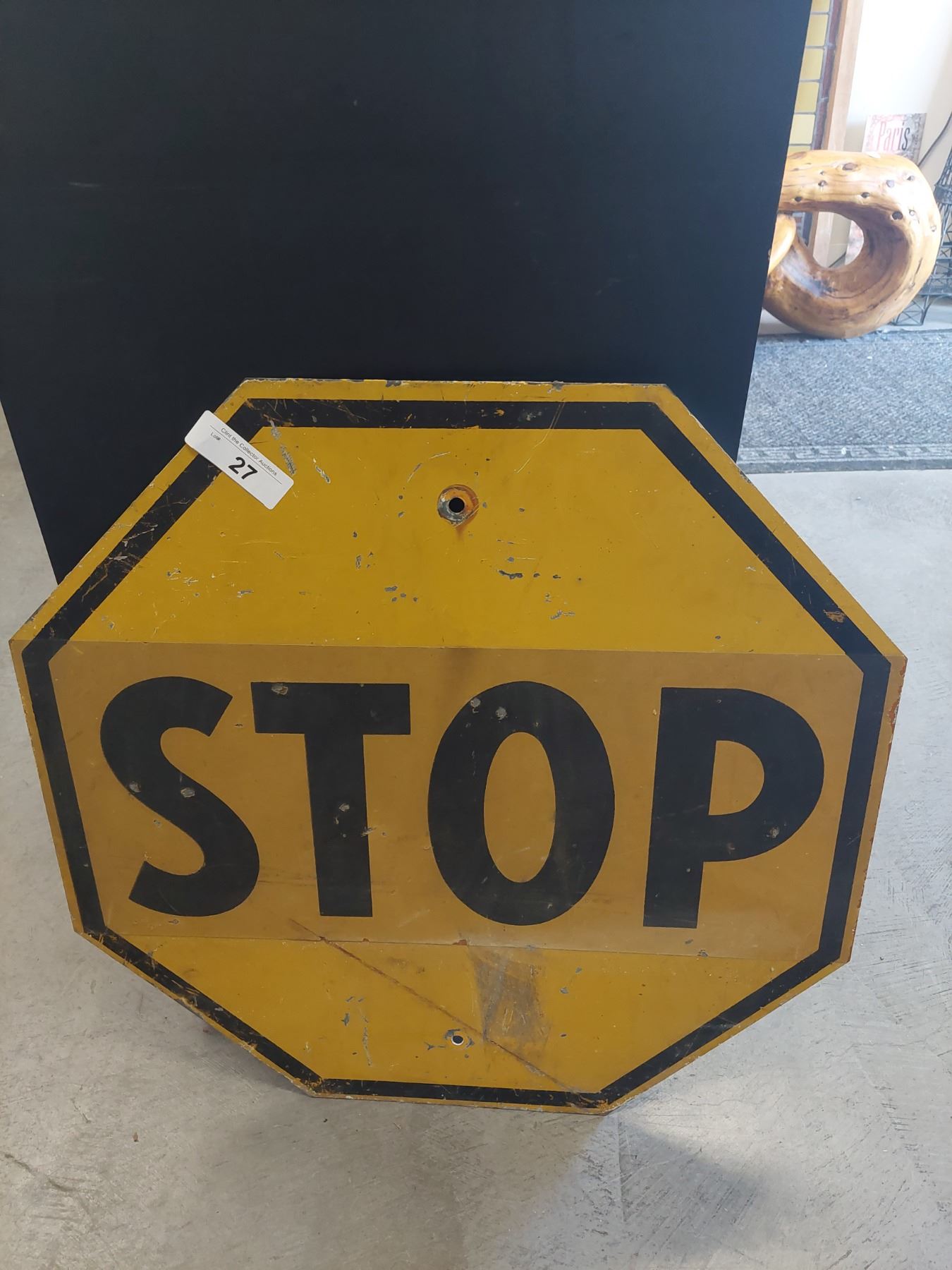 Yellow Stop Sign