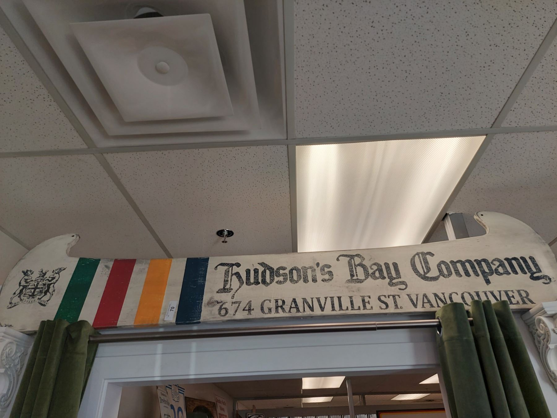 Painted Wooden Conoe sign