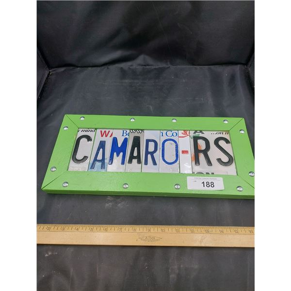 Custom License Plate Sign