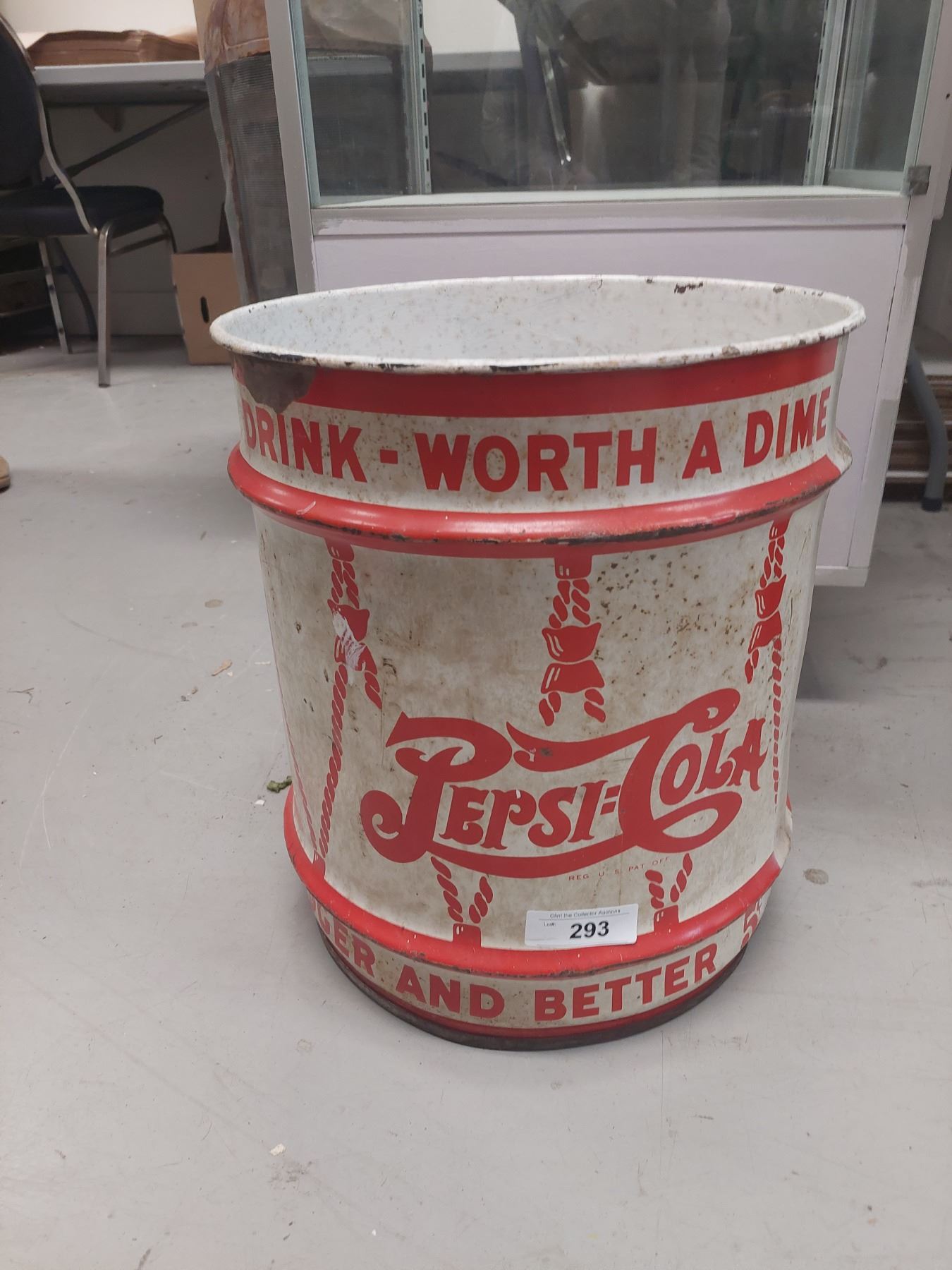 Rare Double Dot Pepsi Syrup Pail