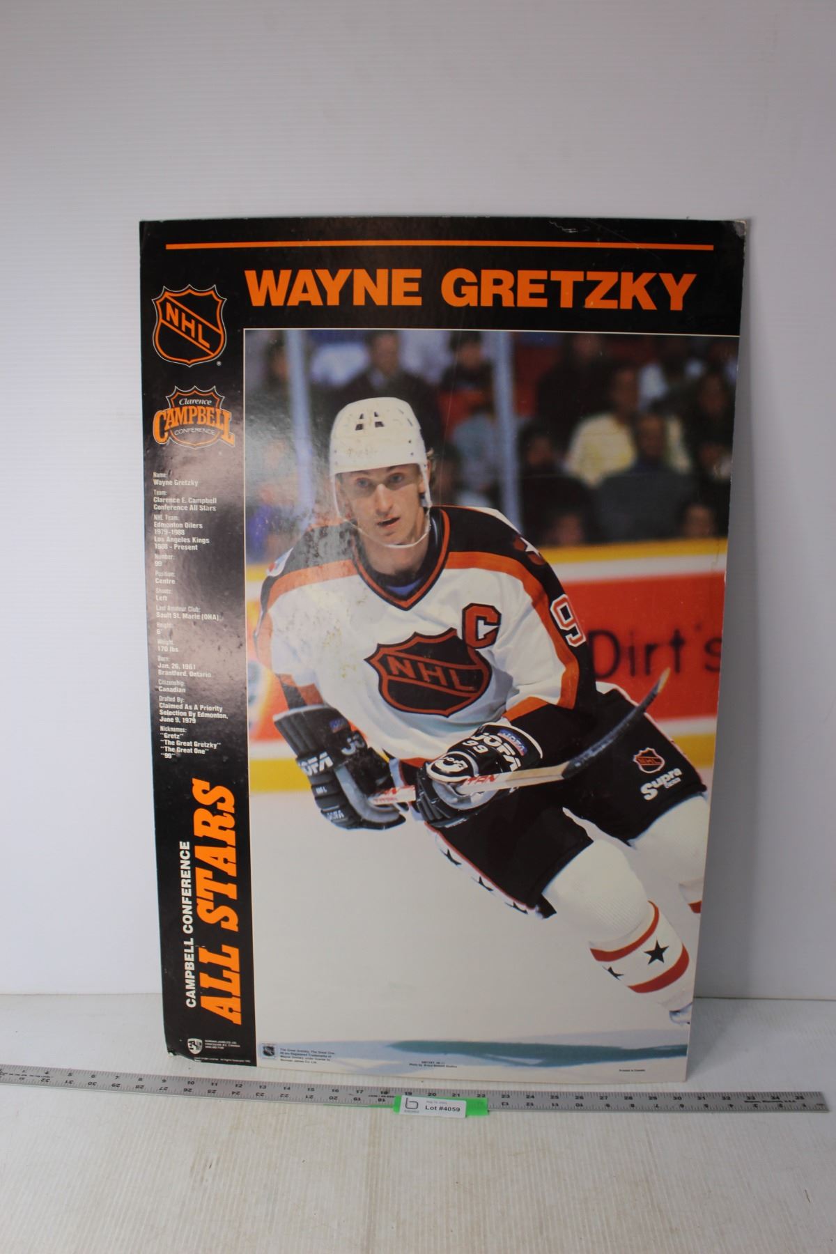 *1990 Collectible Wayne Gretzky Poster - 22" x 34" - Bodnarus Auctioneering