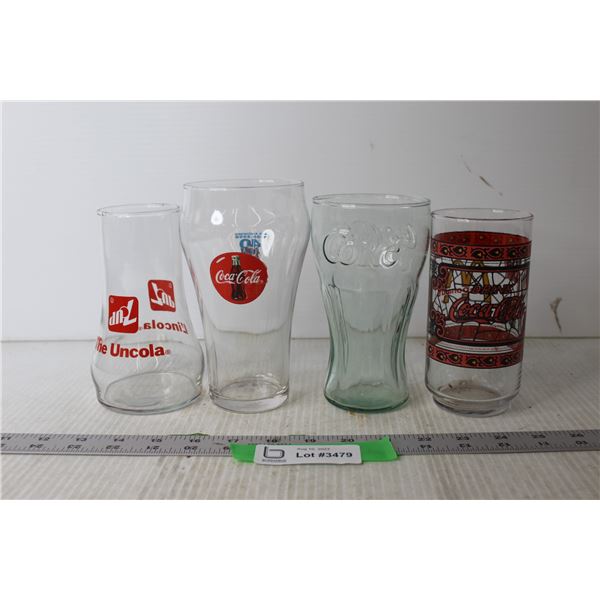 4 Glasses Coca Cola And 7up Bodnarus Auctioneering