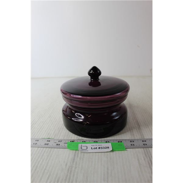Purple Glass Jar Bodnarus Auctioneering