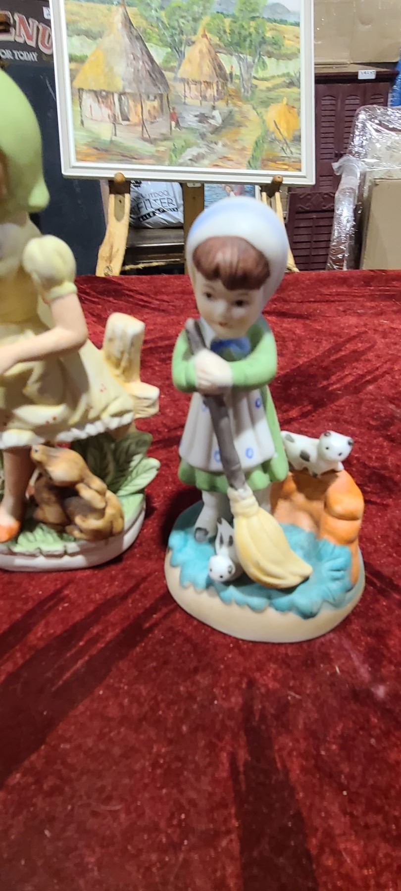 FOUR SARAH'S ANGELS FIGURINES AND SIX ASSORTED FIGURINES