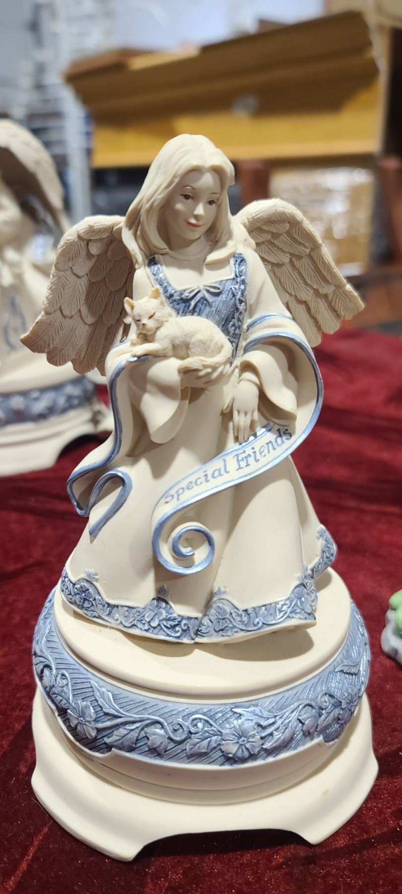 FOUR SARAH'S ANGELS FIGURINES AND SIX ASSORTED FIGURINES