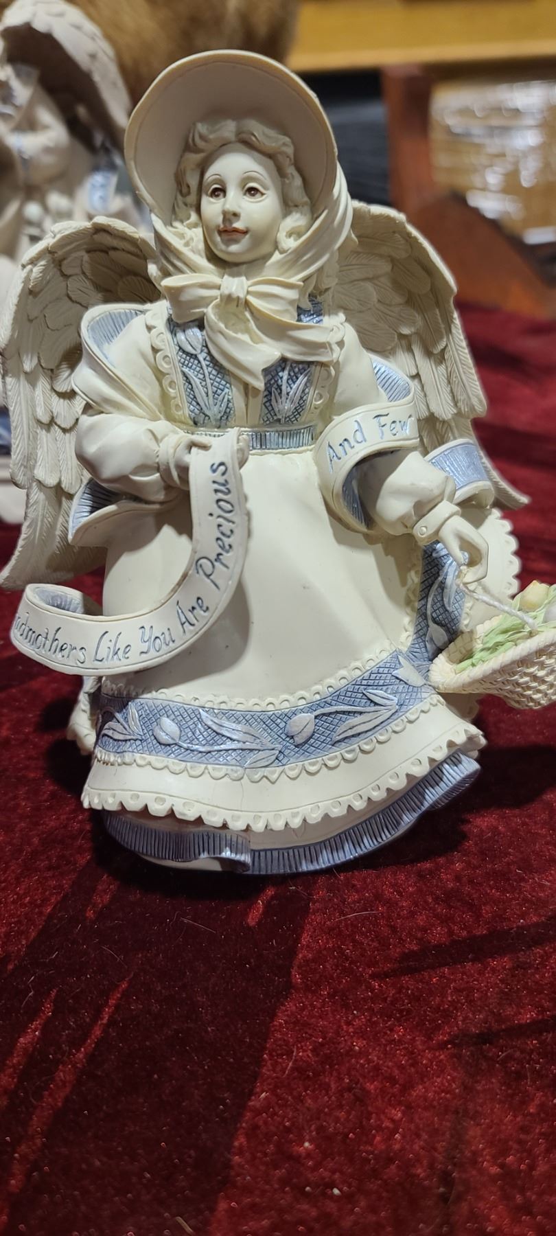 FOUR SARAH'S ANGELS FIGURINES AND SIX ASSORTED FIGURINES