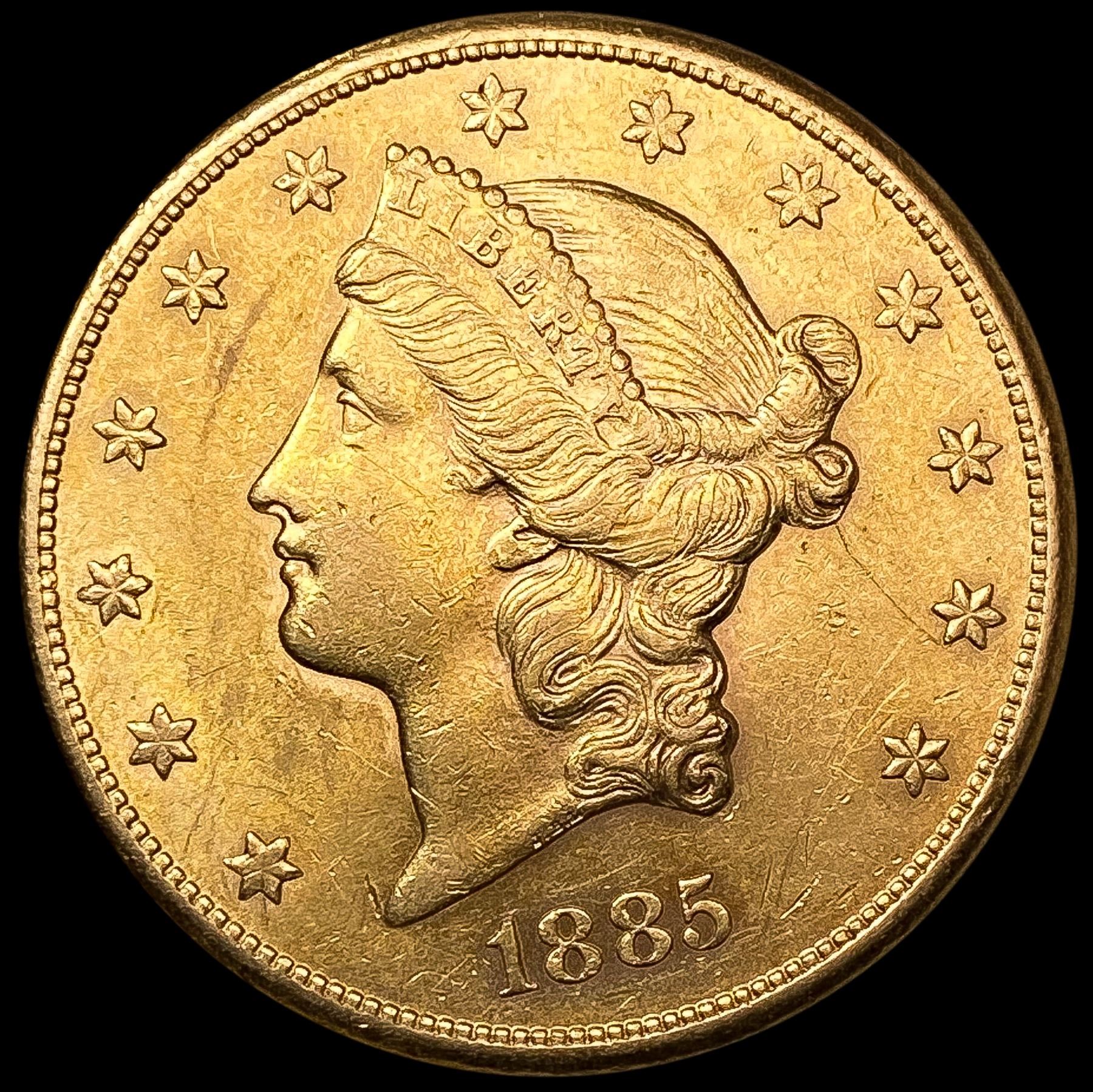 1885-S $20 Gold Double Eagle UNCIRCULATED
