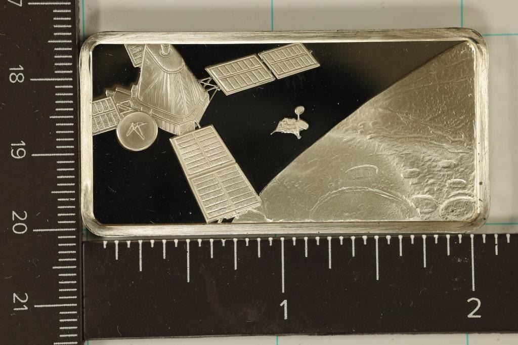 29 GRAMS PF STERLING SILVER SPACE THEMED INGOT