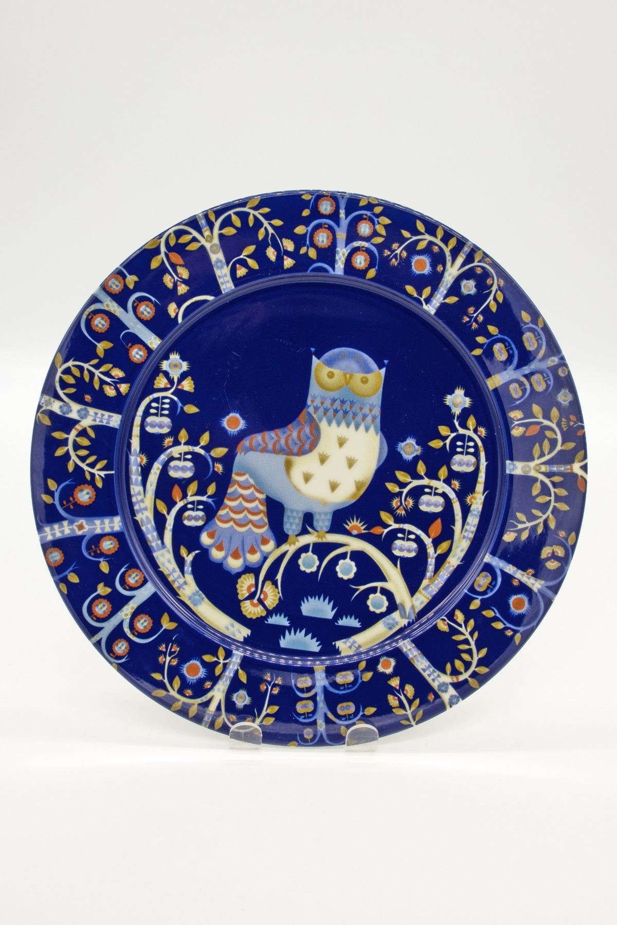 Decorative blue Owl themed plate