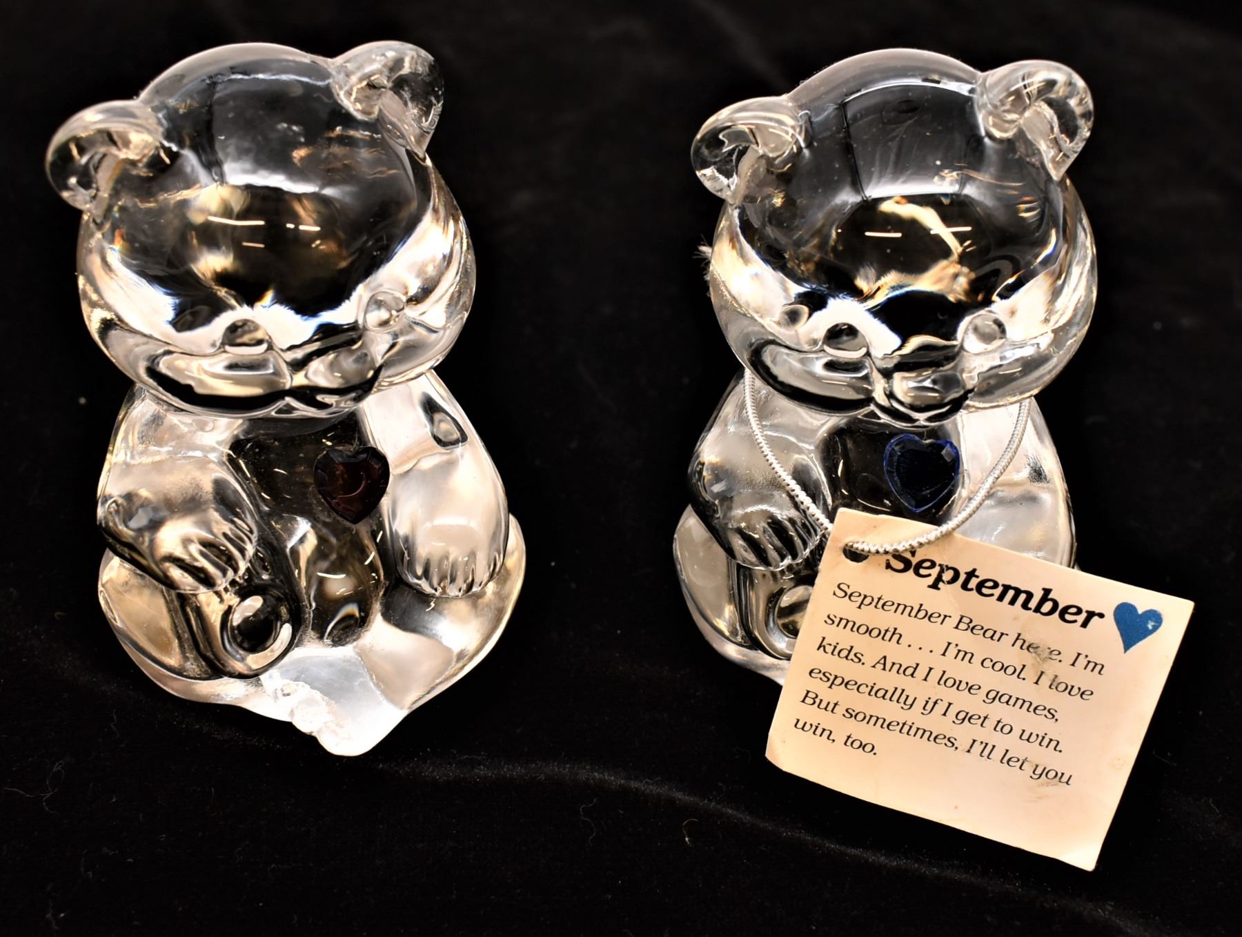 2 Fenton Glass Birthday Bears