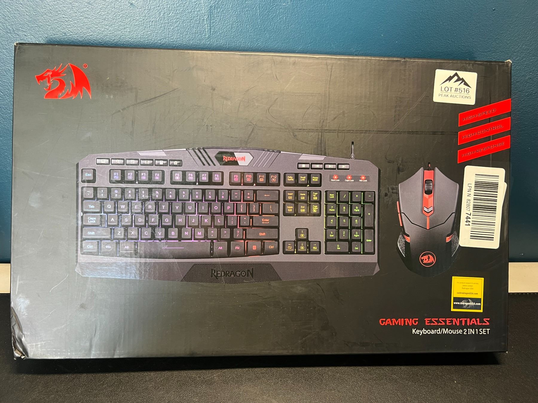 Lot of 1 RedDragon Gaming Essentials Keyboard/Mouse 2-in-1 Set