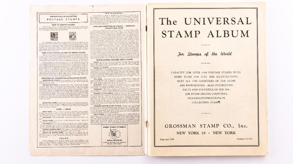 Grossman Stamp Co. New York - Vintage Universal Stamp Album