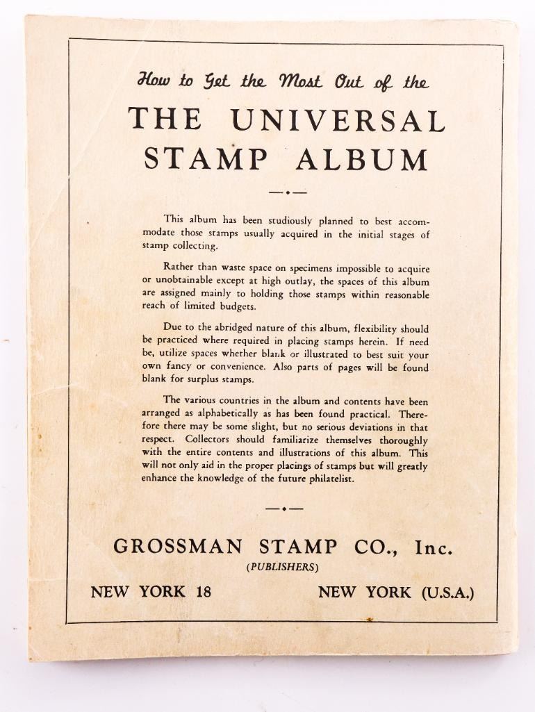 Grossman Stamp Co. New York - Vintage Universal Stamp Album