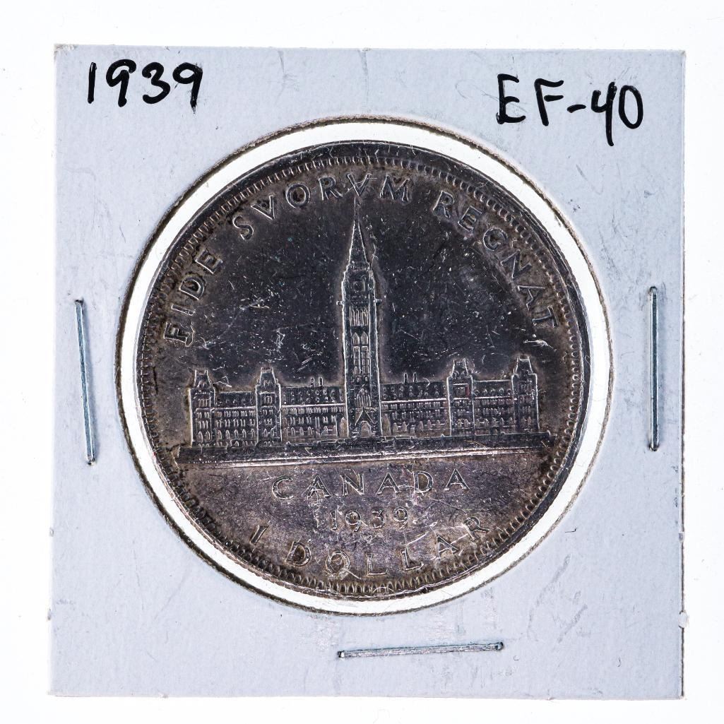 Canada, 1939 King George Silver Dollar - EF-40