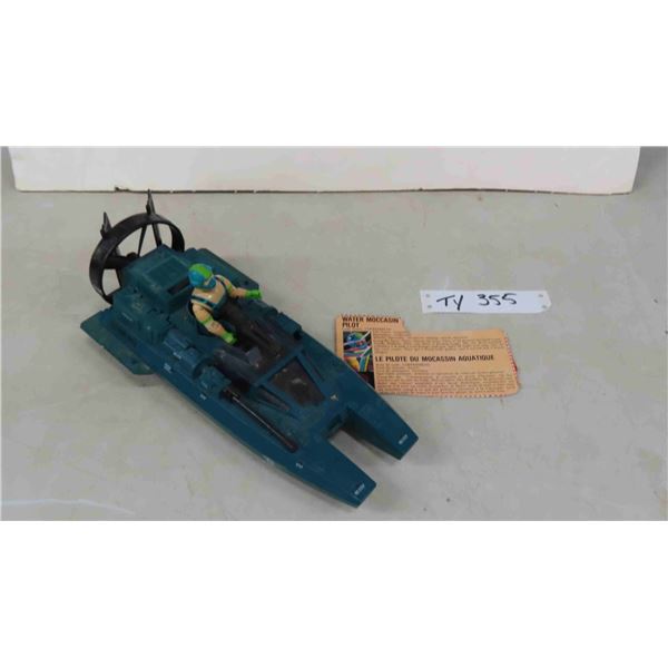 Vintage 1984 Gi Joe Cobra Water Moccasin Swamp Cruiser Comes