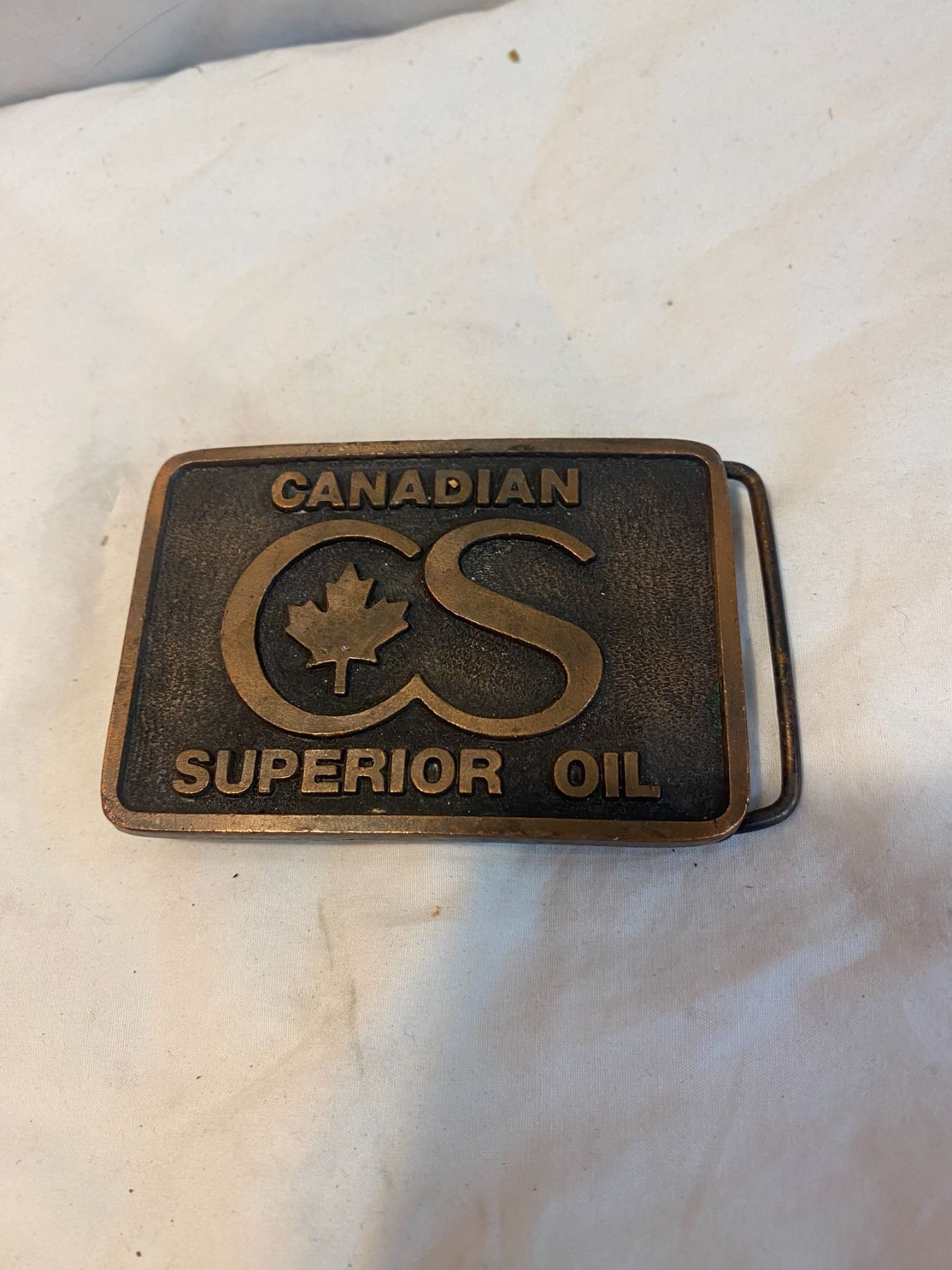Vintage Canadian Superior oil belt buckle