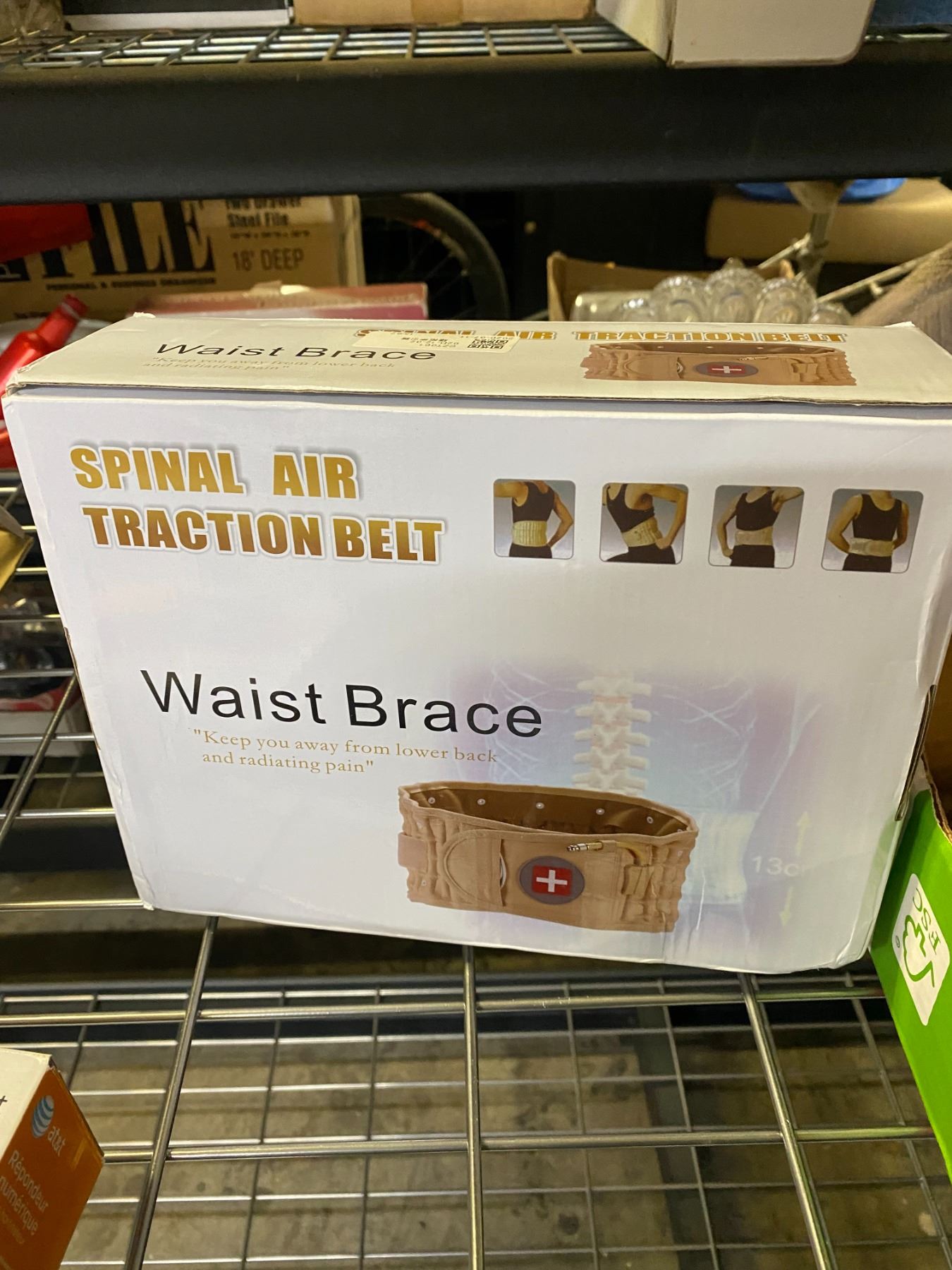 Spinal air traction belt waist brace