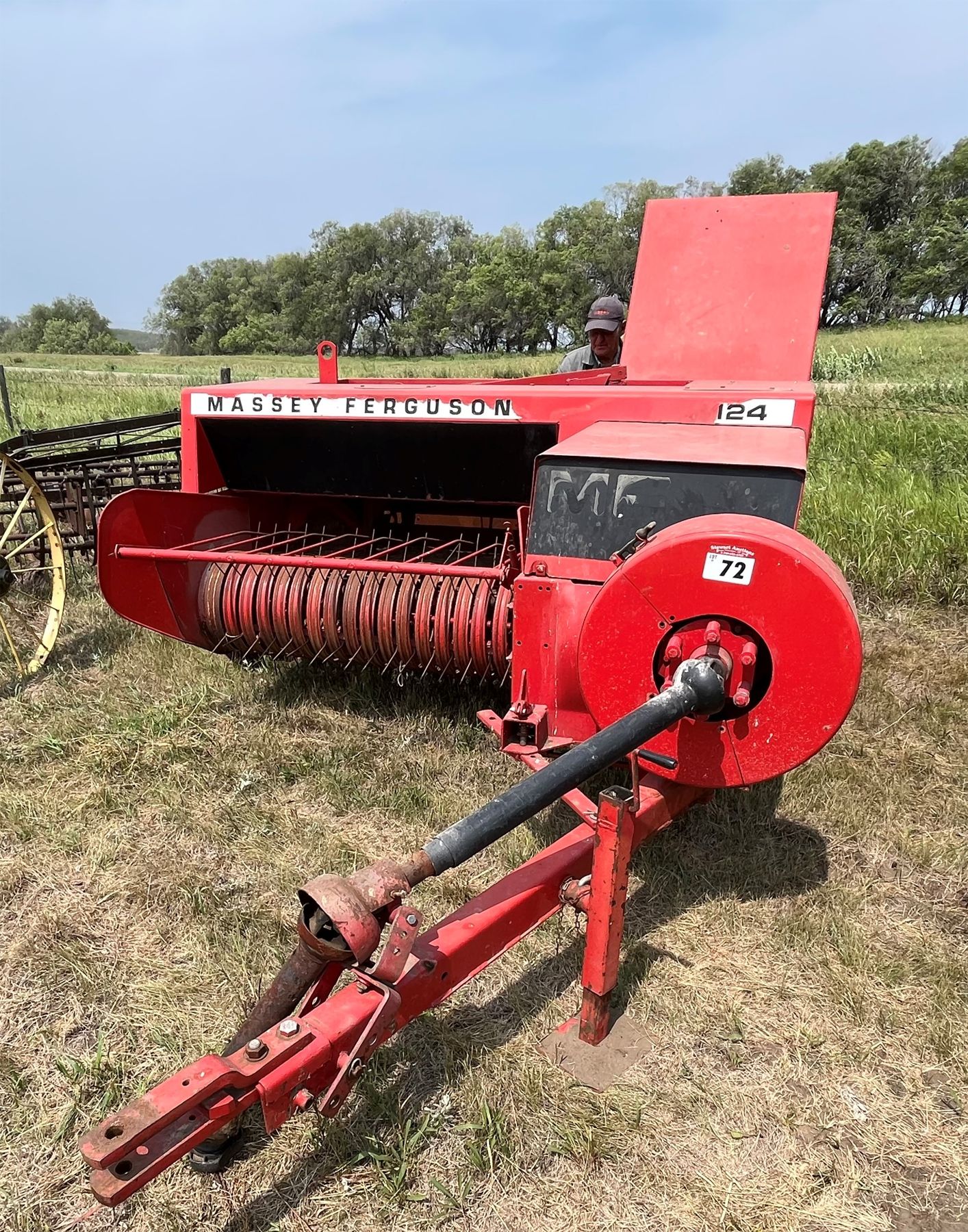 Massey Ferguson 124 Square Baler, complete with 1/4 turn bale shute ...