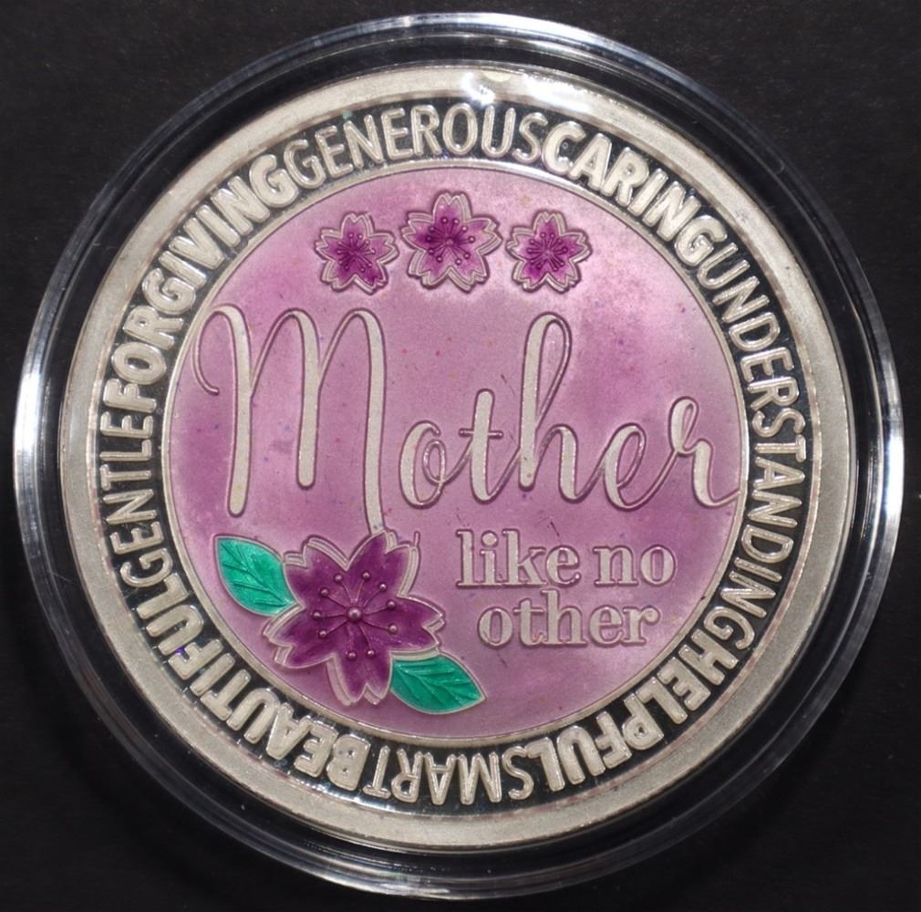 ONE OZ .999 ENAMELED MOTHER SILVER ROUND