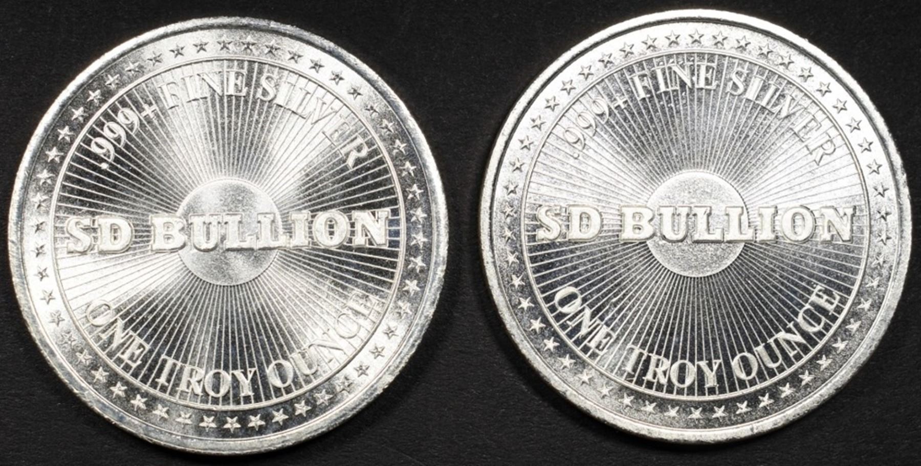 (2) 1 OZ .999 SILVER FREEDOM EAGLE ROUNDS