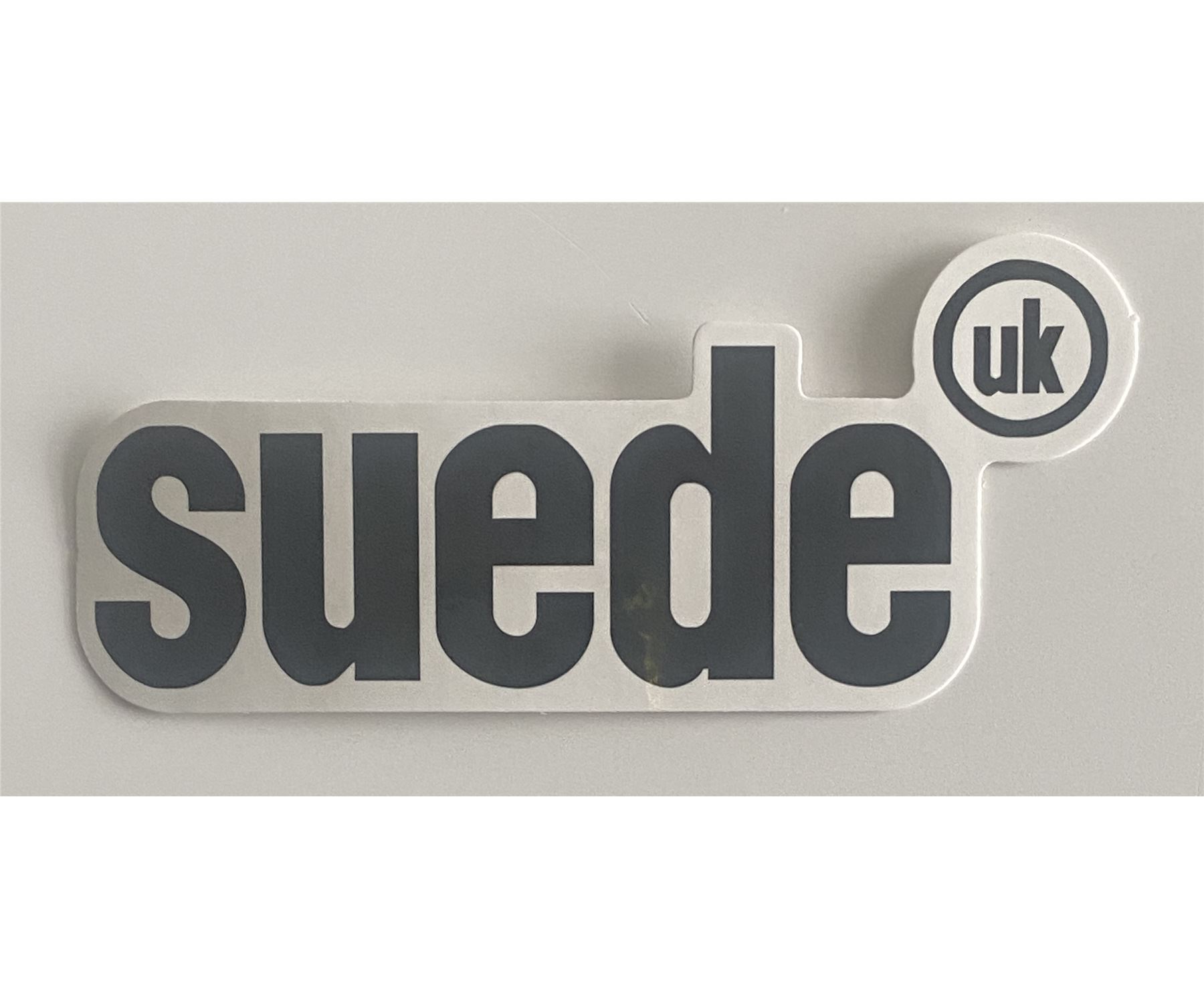 Suede logo sticker