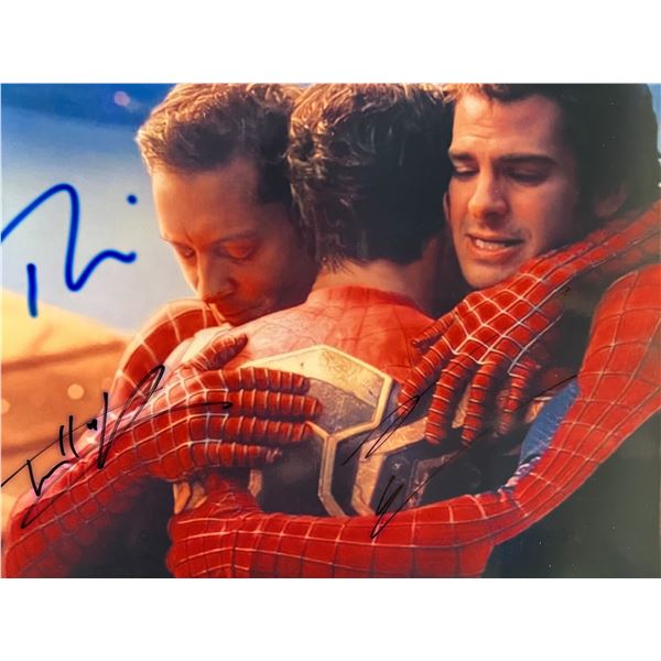 Spiderman cast signed movie photo