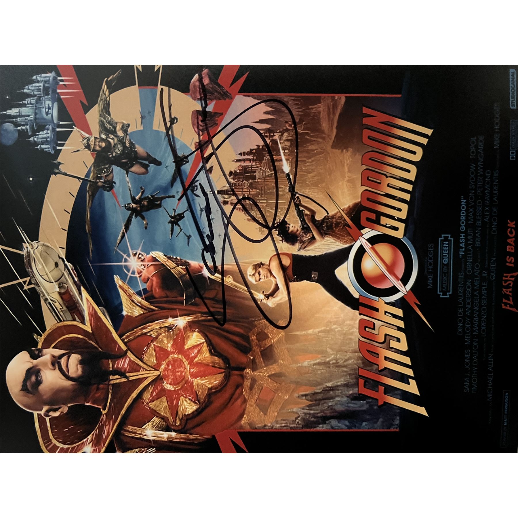 Flash Gordon Sam J. Jones signed movie photo
