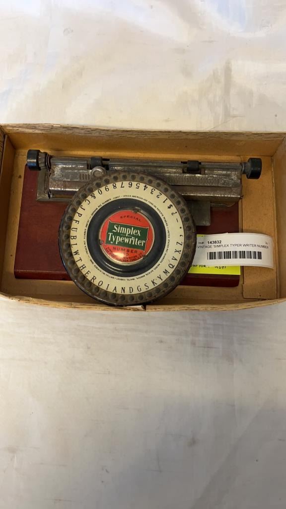 VINTAGE SIMPLEX TYPER WRITER NUMBER 150 NEW YORK USA Big Valley vintage-simplex-typer-writer-number-150-new-york-usa-big-valley