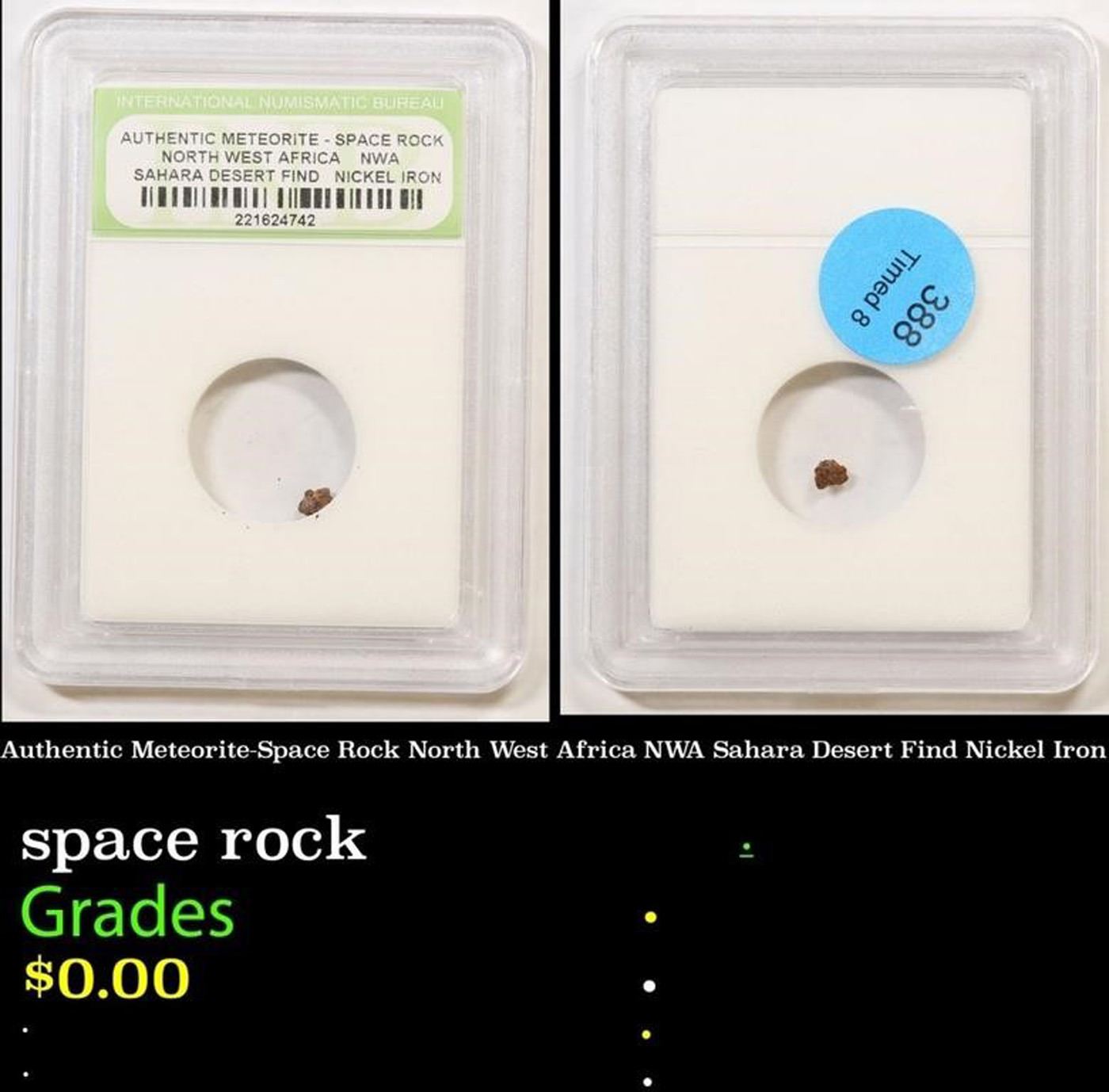 Authentic Meteorite Space Rock - North West Africa Sahara Desert Nickel ...