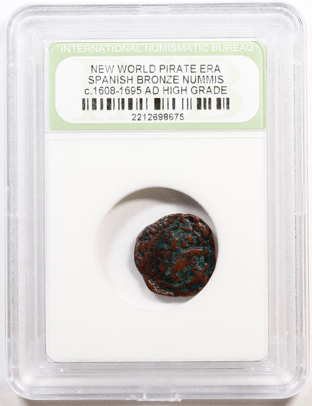 New World Pirate Era Spanish Bronze Nummis C 1608-1695 AD High Grade ...