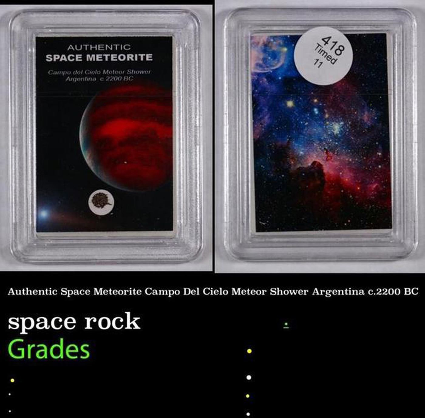 Authentic Space Meteorite Campo Del Cielo Meteor Shower Argentina c ...