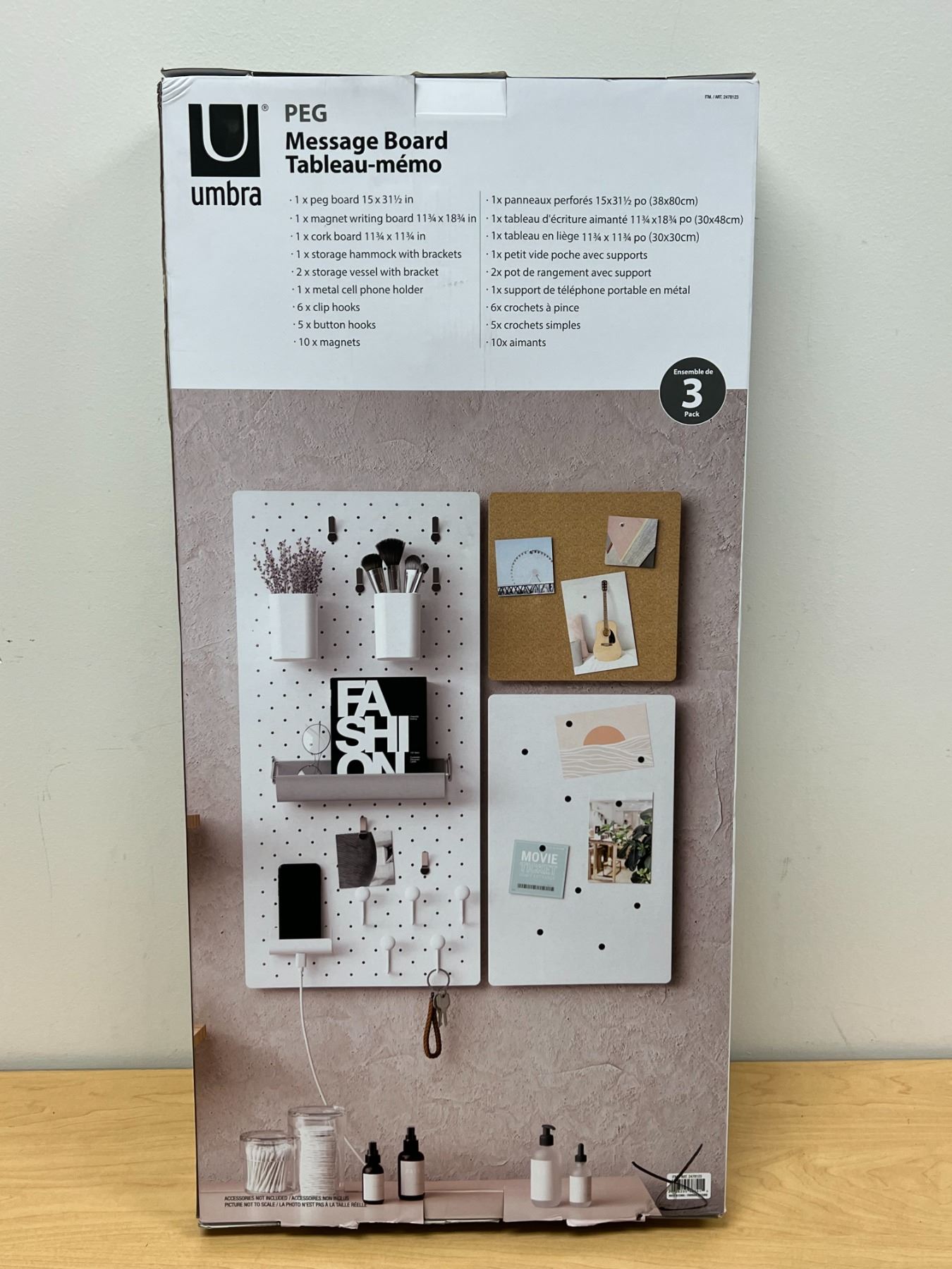 Umbra Peg Message Board - look new in box - see pics for info / details