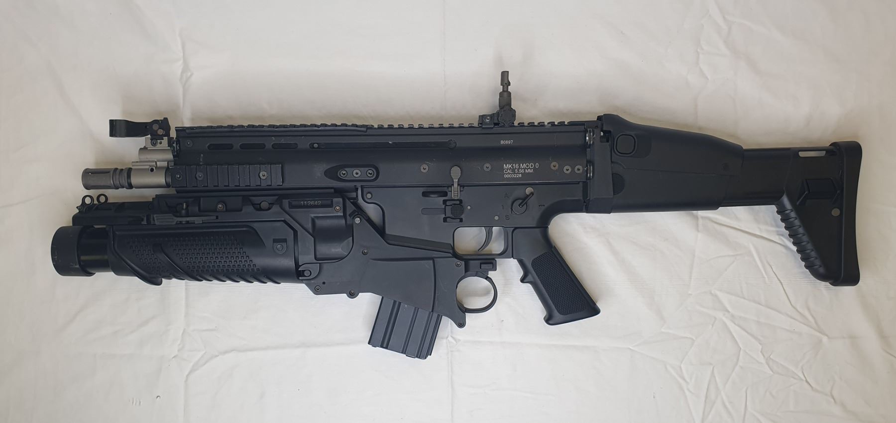 MK16 MOD 0 Cal. 5.56mm Semi/Auto Gun w/ Magazine/ Grenade Launcher/ Aim ...