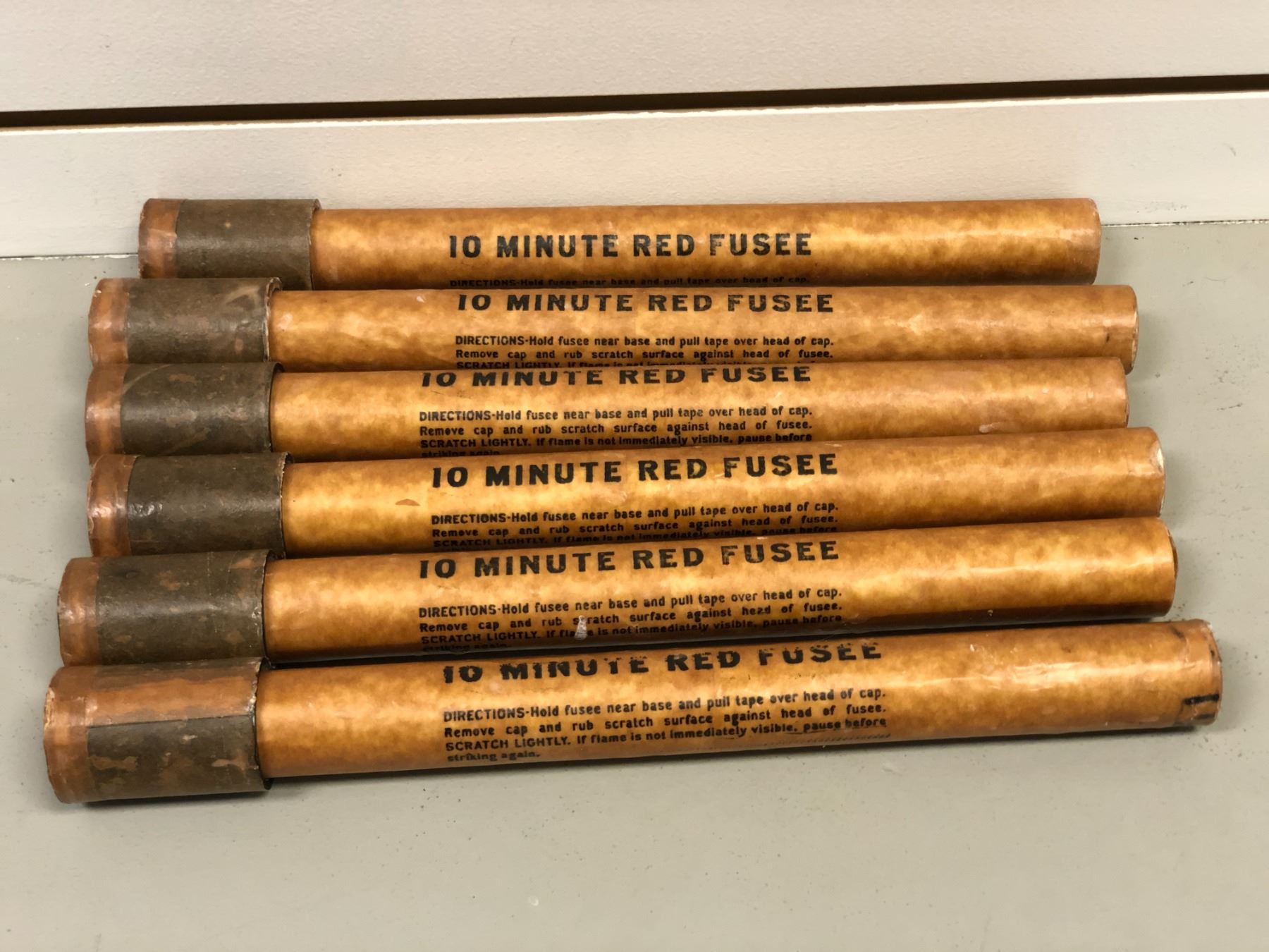 Set of 6 prop vintage military hand bombs