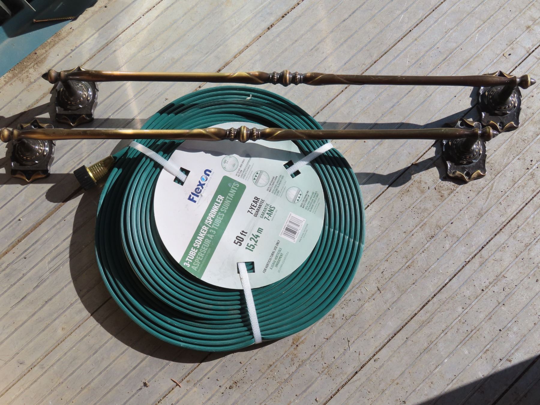 3 - tube Soaker hose - 50ft by Flexon (40ft wide spray pattern) + 2 ...