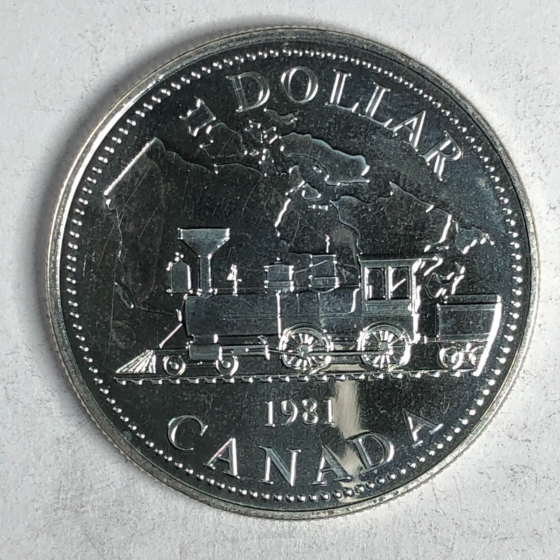 1981 Queen Elizabeth II Canadian Silver Dollar UNC