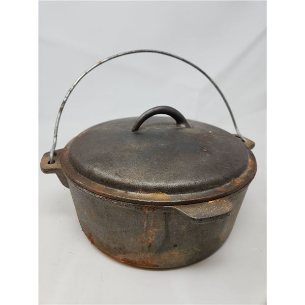 Vintage Cast Iron Pot with Lid